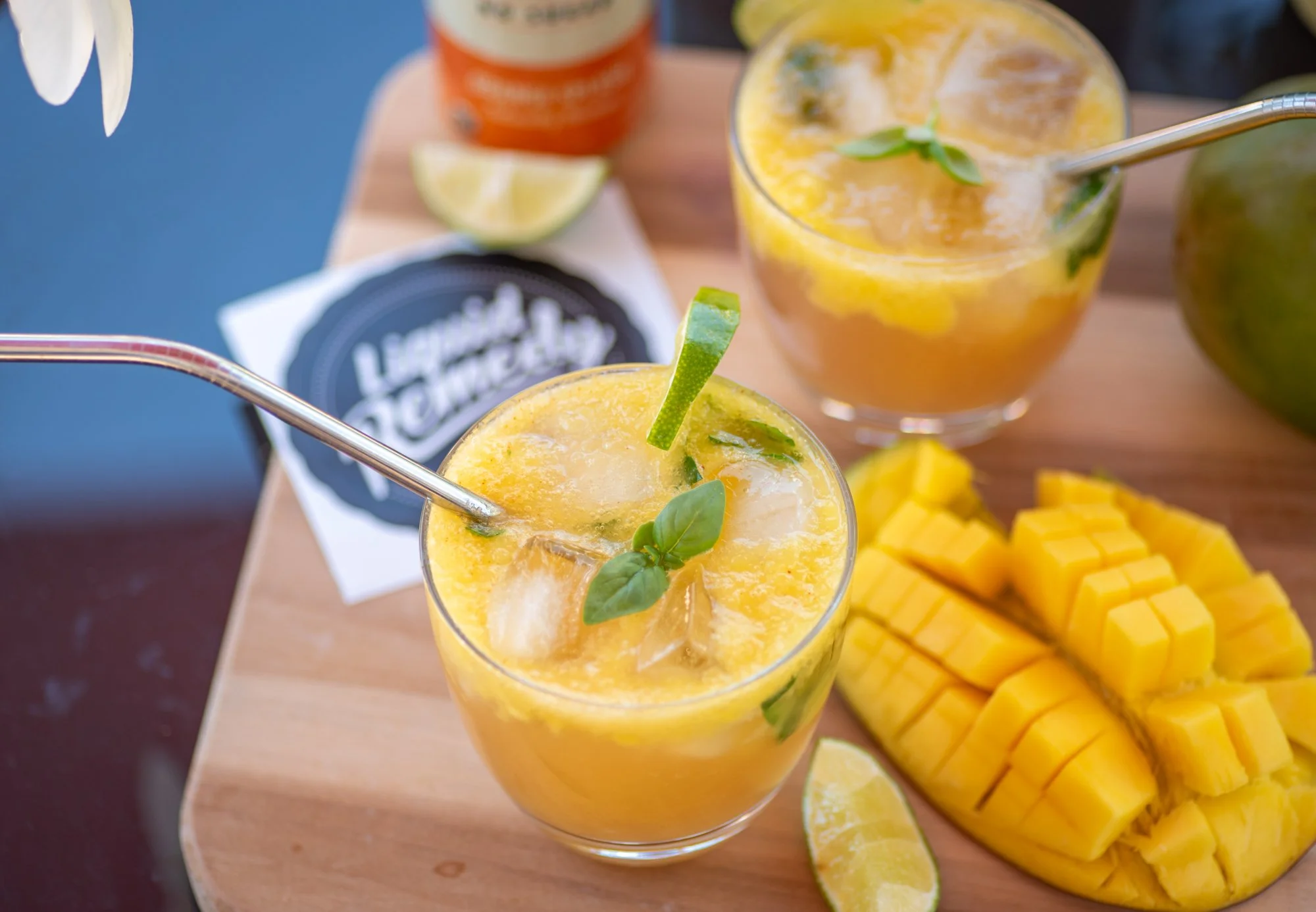 Mango basil mocktail — Happy Apple Vegan