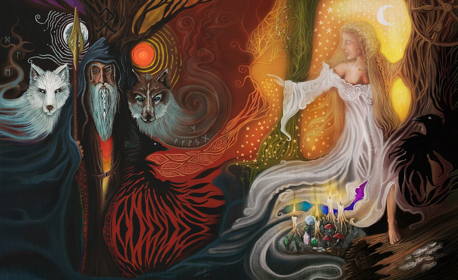 Odin & Frigg — Visionary Sea | The Art of Daniel Watts