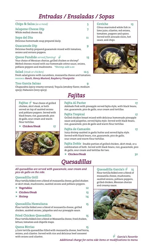 MENU — Mexican Fine Dining