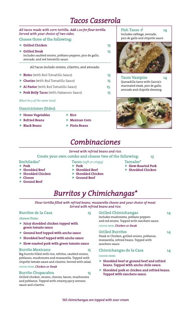 MENU — Mexican Fine Dining
