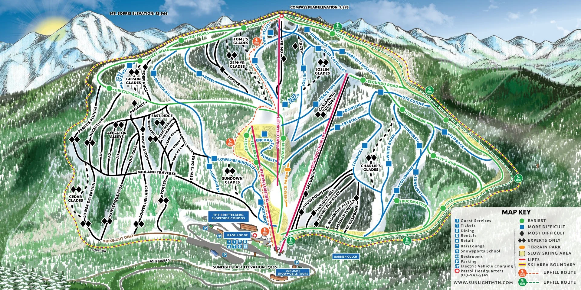 Snowmass Mountain Map