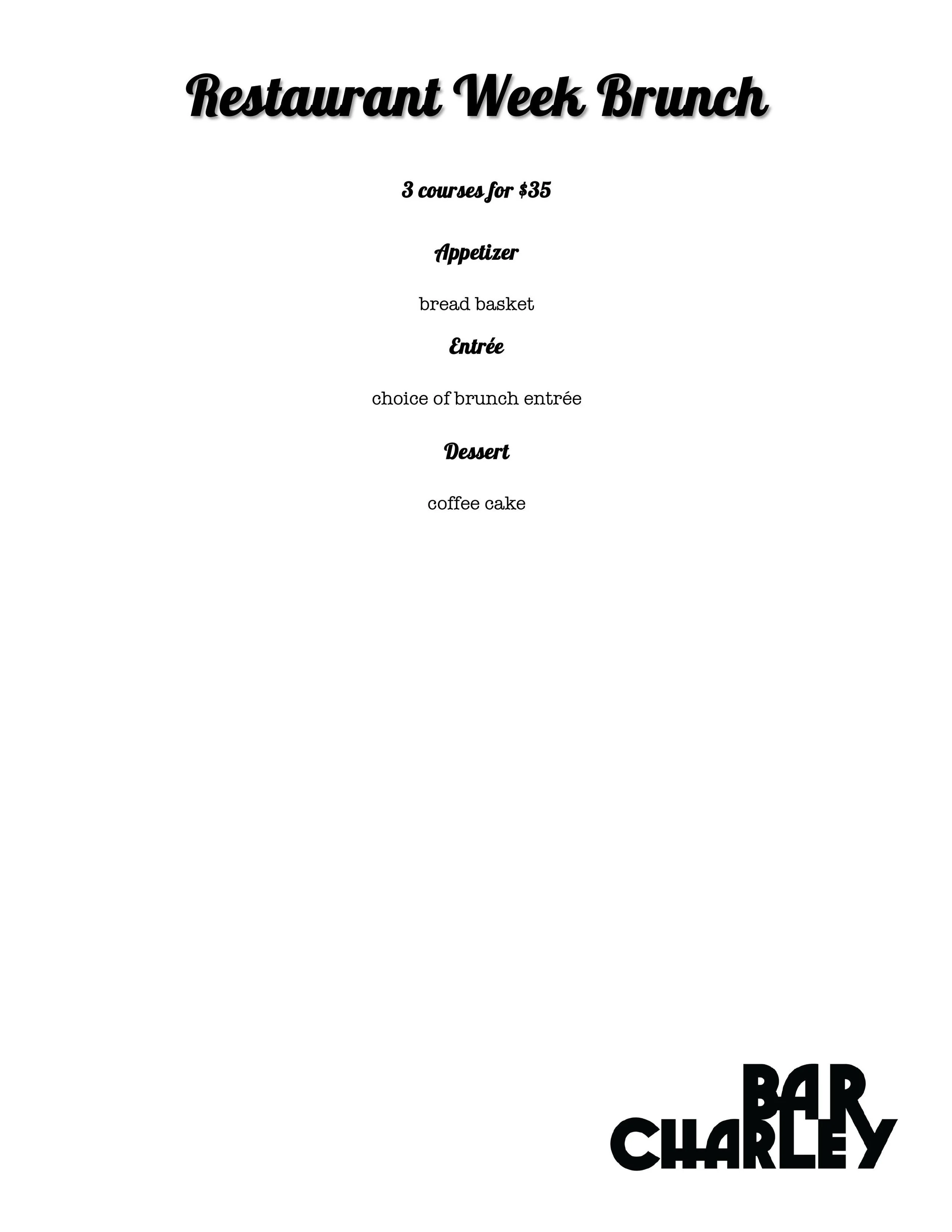 Menu — Bar Charley