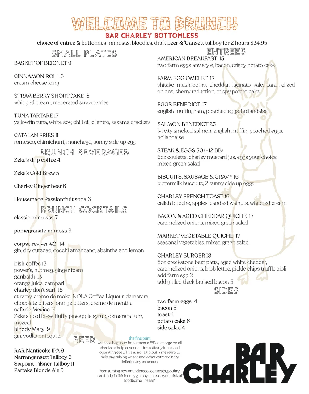 Menu — Bar Charley