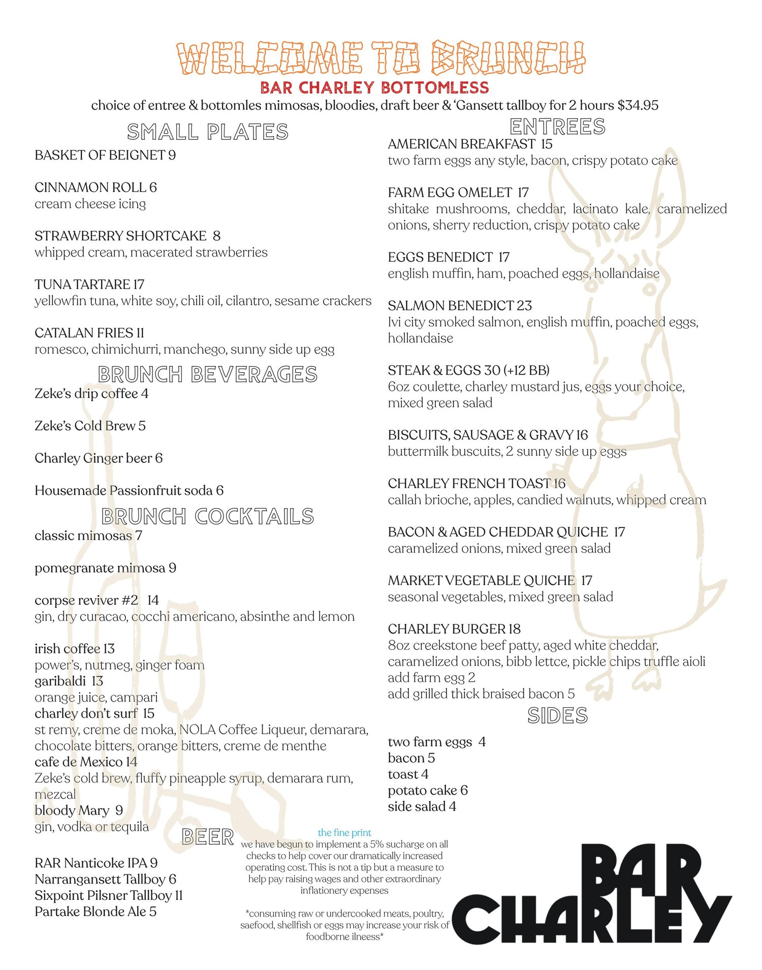 Menu — Bar Charley
