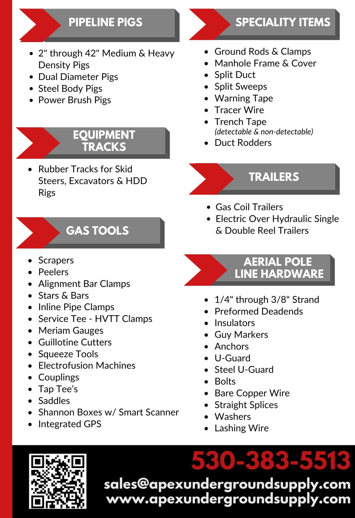 Line Card — Apex Underground Supply