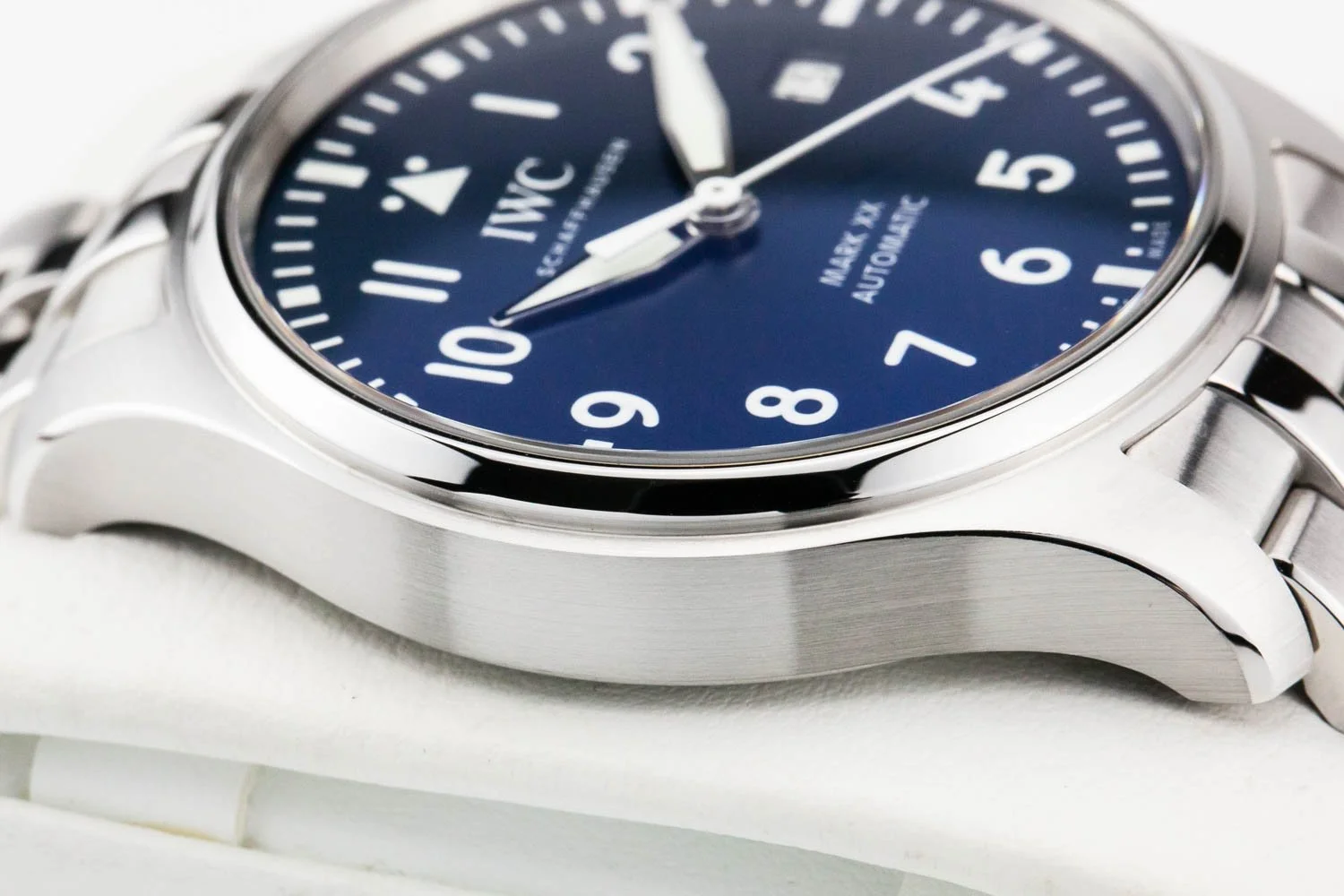 IWC Pilot's Watch Mark XX 40mm Blue Dial Bracelet IW328204 — Watch Exchange Co.