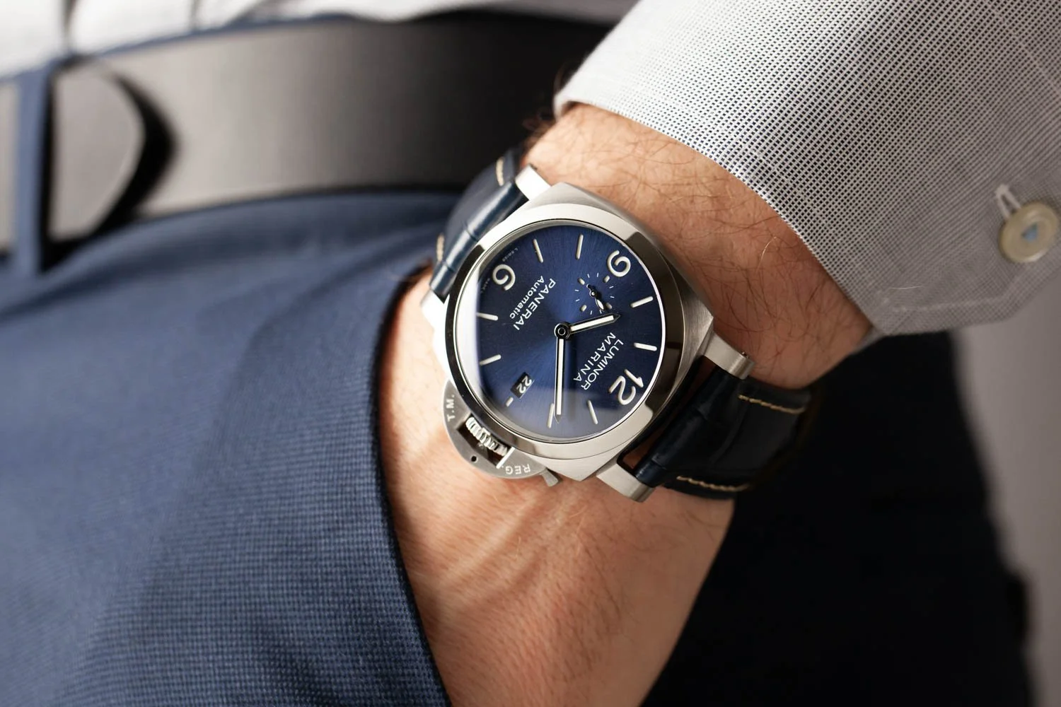 Panerai Luminor Marina 1313 Blue Dial 44mm PAM01313 — Watch Exchange Co.