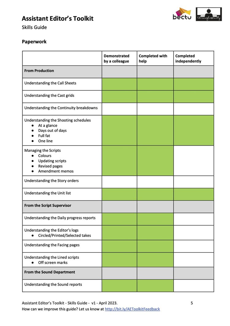 Assistant Editor's Toolkit — The Rough Assembly