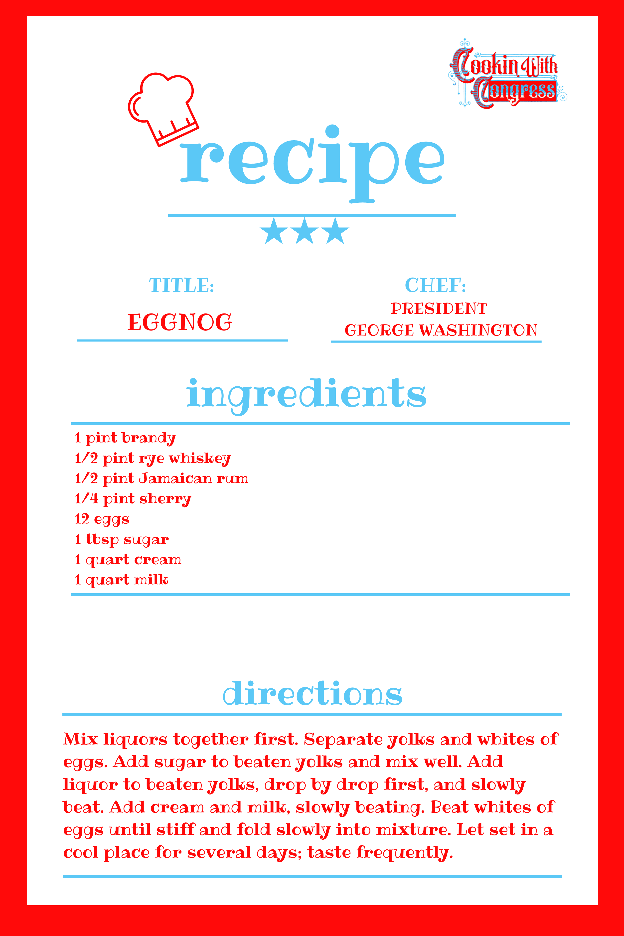 President George Washington's Eggnog — Cookin' with Congress
