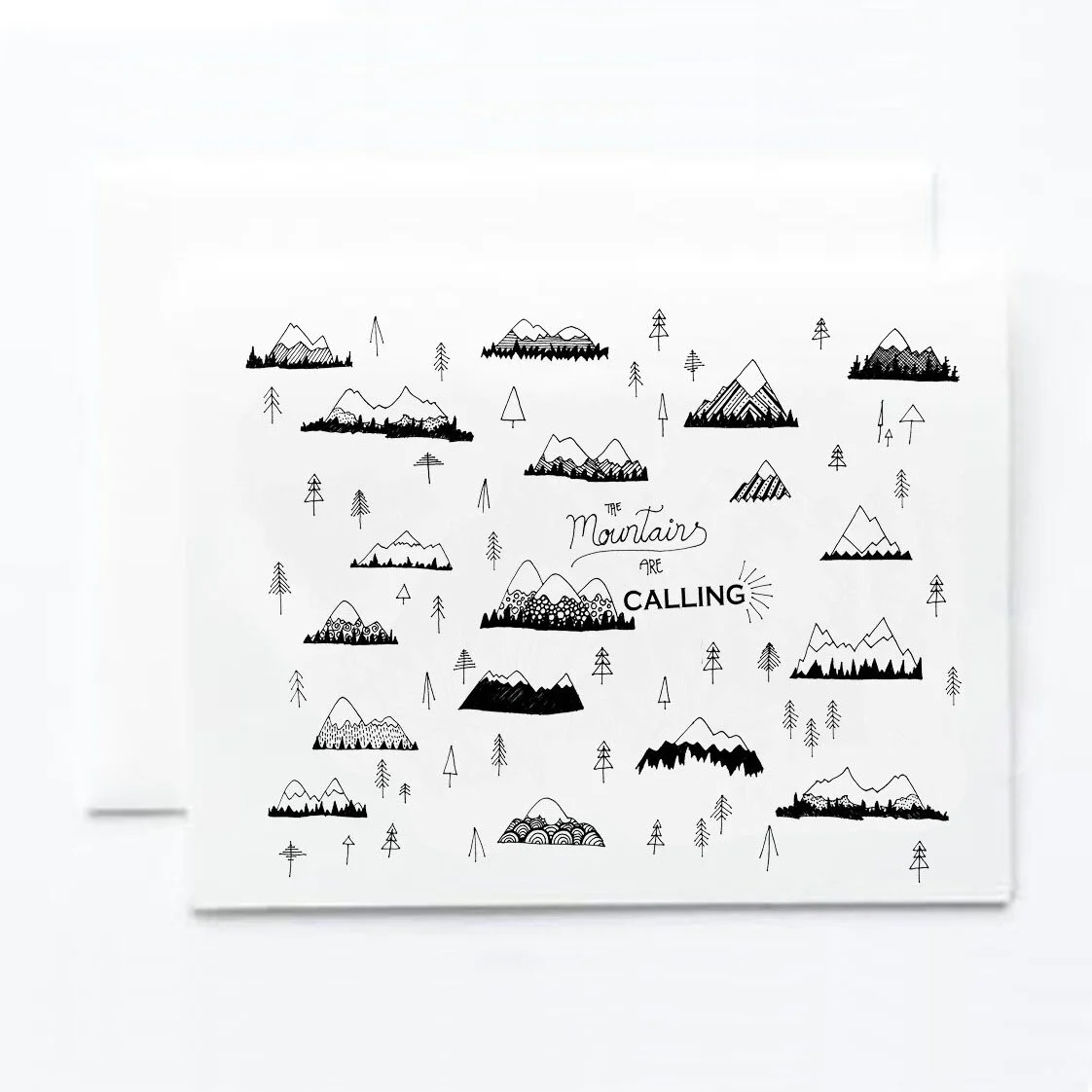Mountains are Calling Note Card — CORVIDAE drawings & designs
