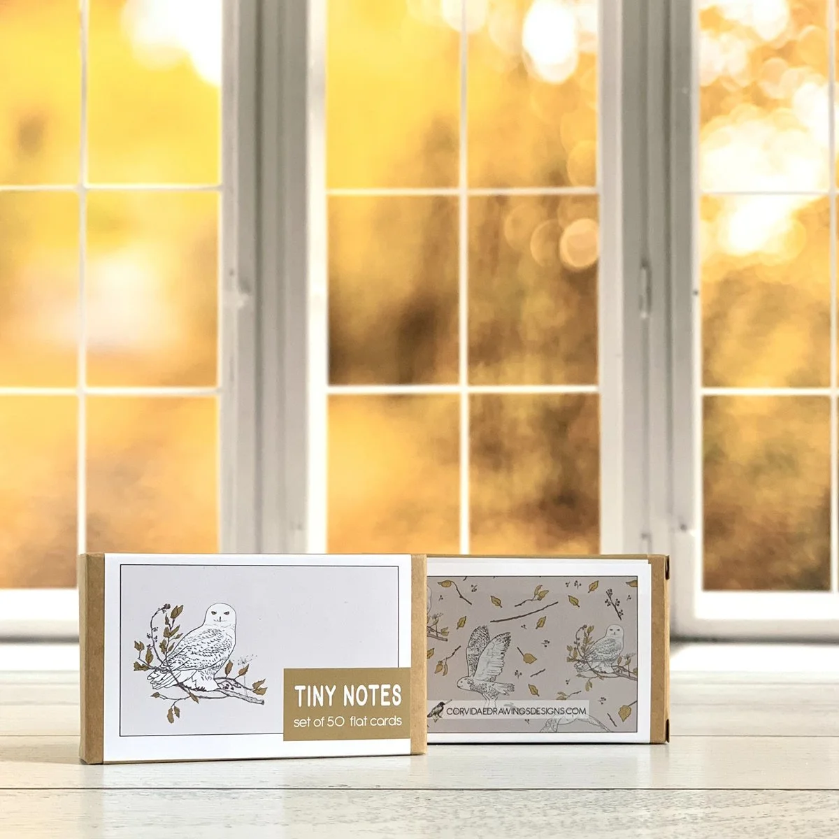 Snowy Owl Tiny Notes — CORVIDAE drawings & designs