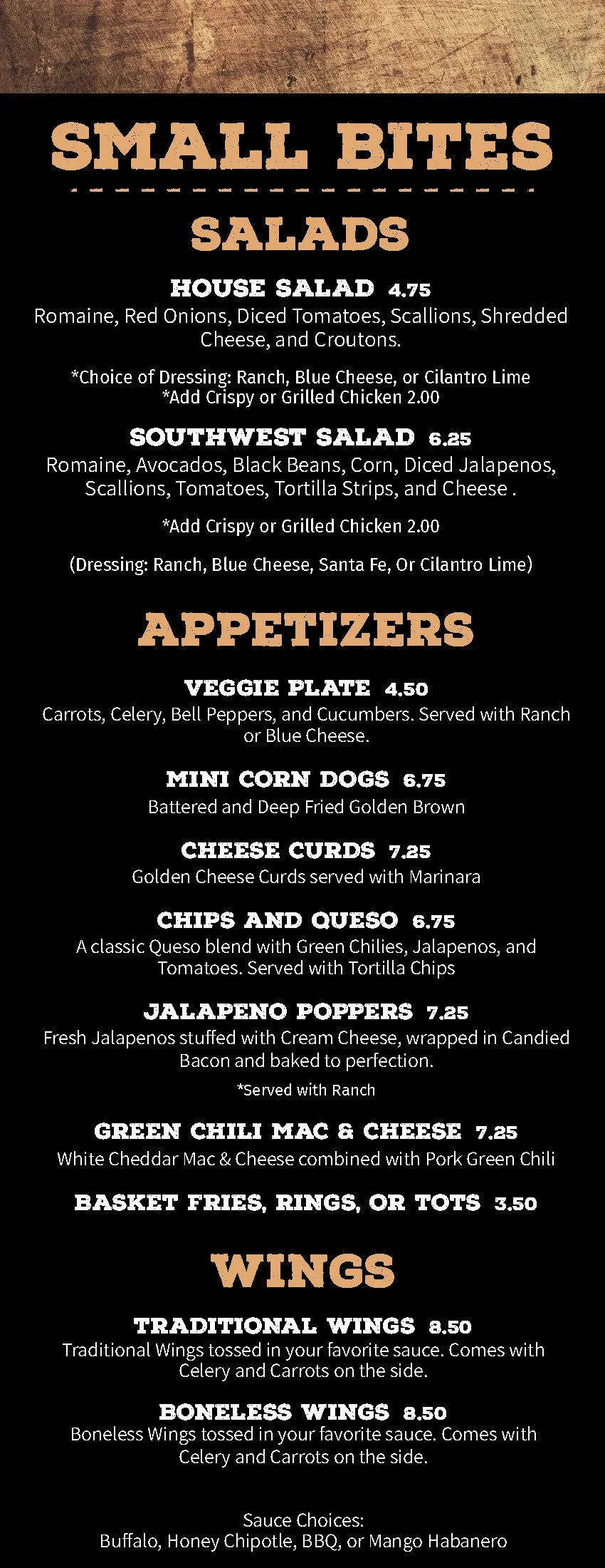 Food — Sidecar Lounge