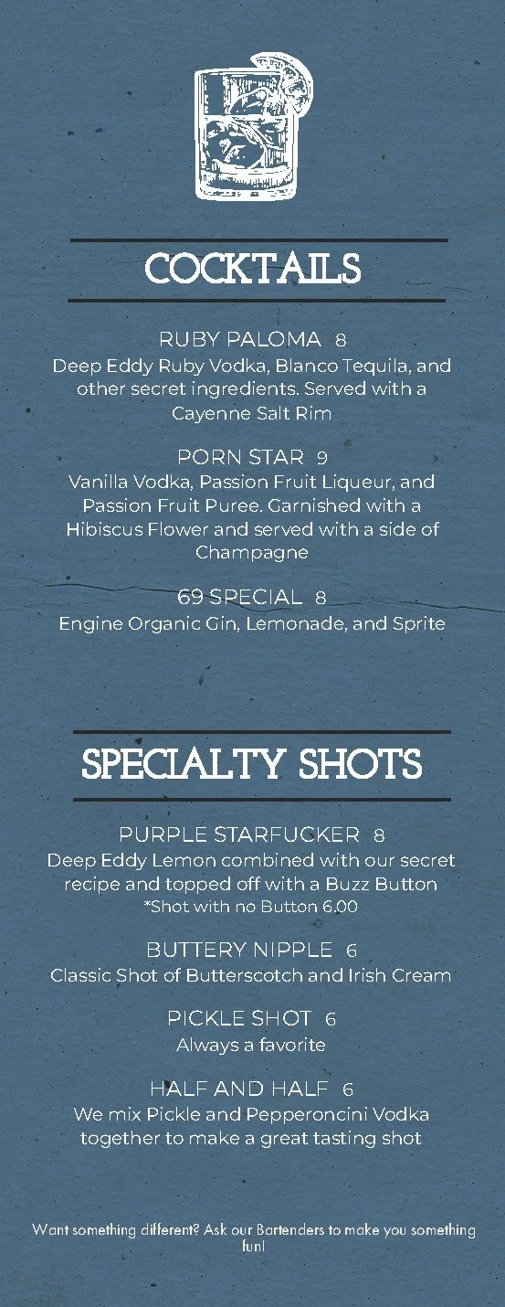 Sidecar Denver Drink Menu — Sidecar Lounge