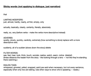 TOP 40 GLUE WORDS FOR WRITERS — Kathy J Perry | Character driven books ...