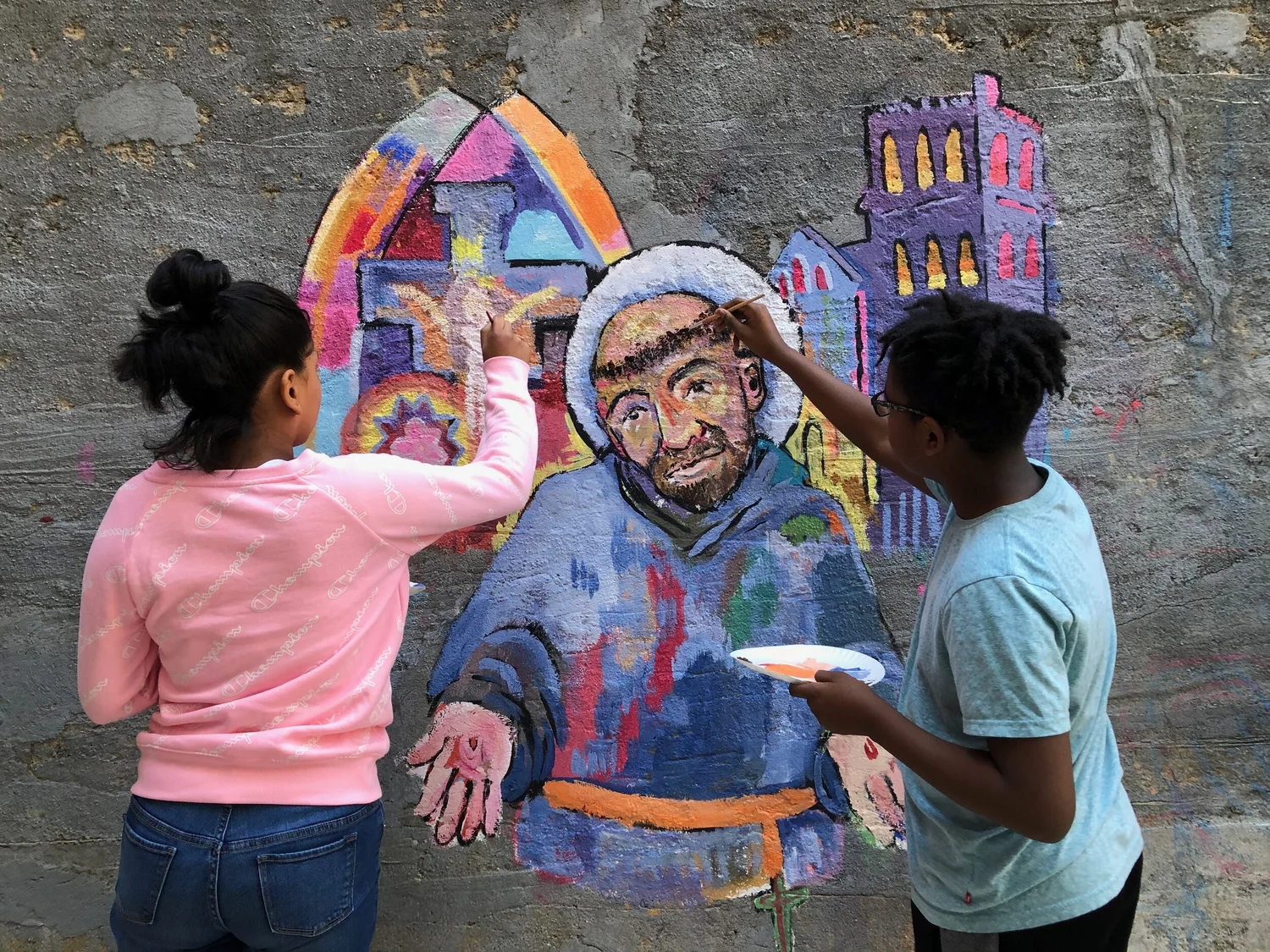 St. Francis Youth Center group mural! — Erin K. McAtee