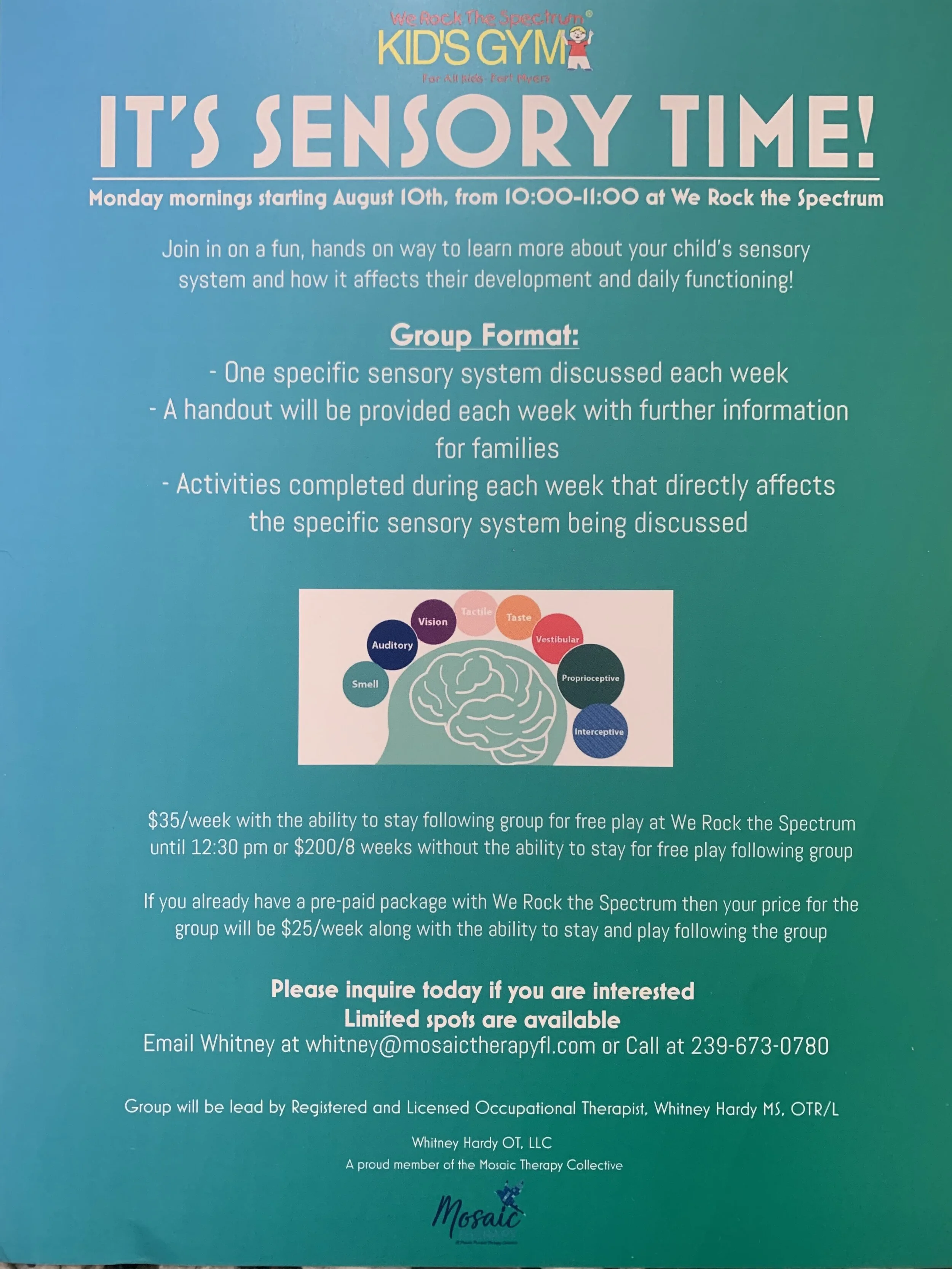 Sensory Time — Mosaic Therapy