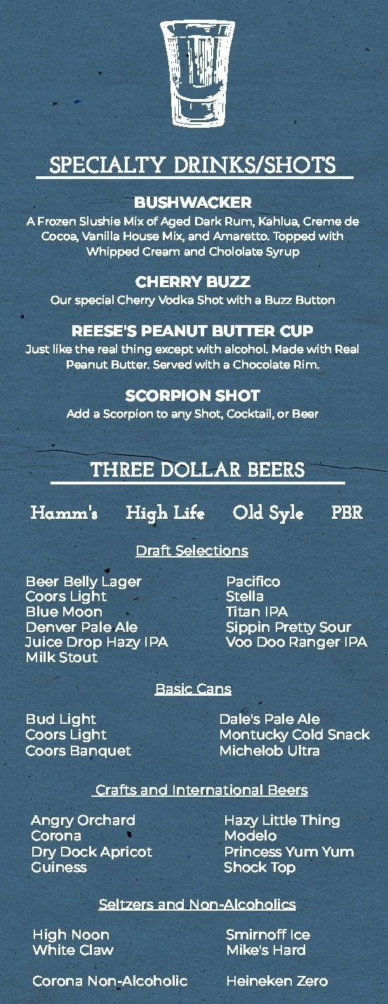 Refinery Denver Drink Menu — The Refinery