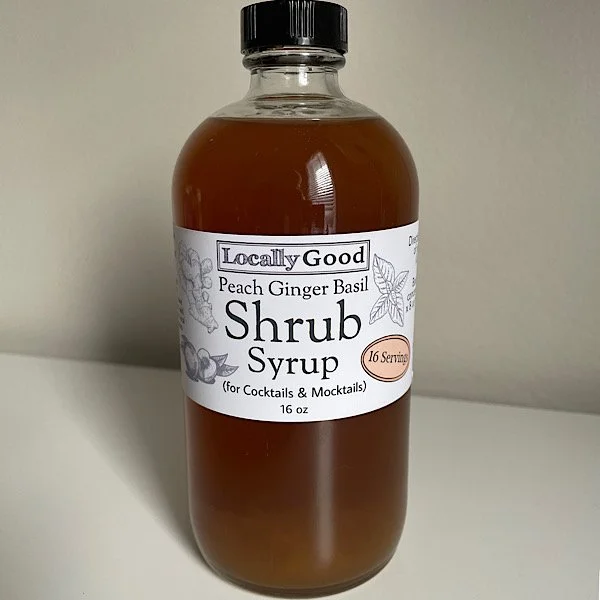 Shrub Syrup Concentrate - Peach Ginger Basil — Locally Good