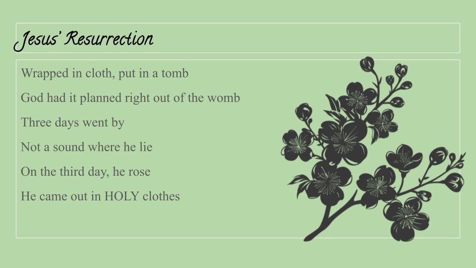Jesus Poem — Byron Center Christian School