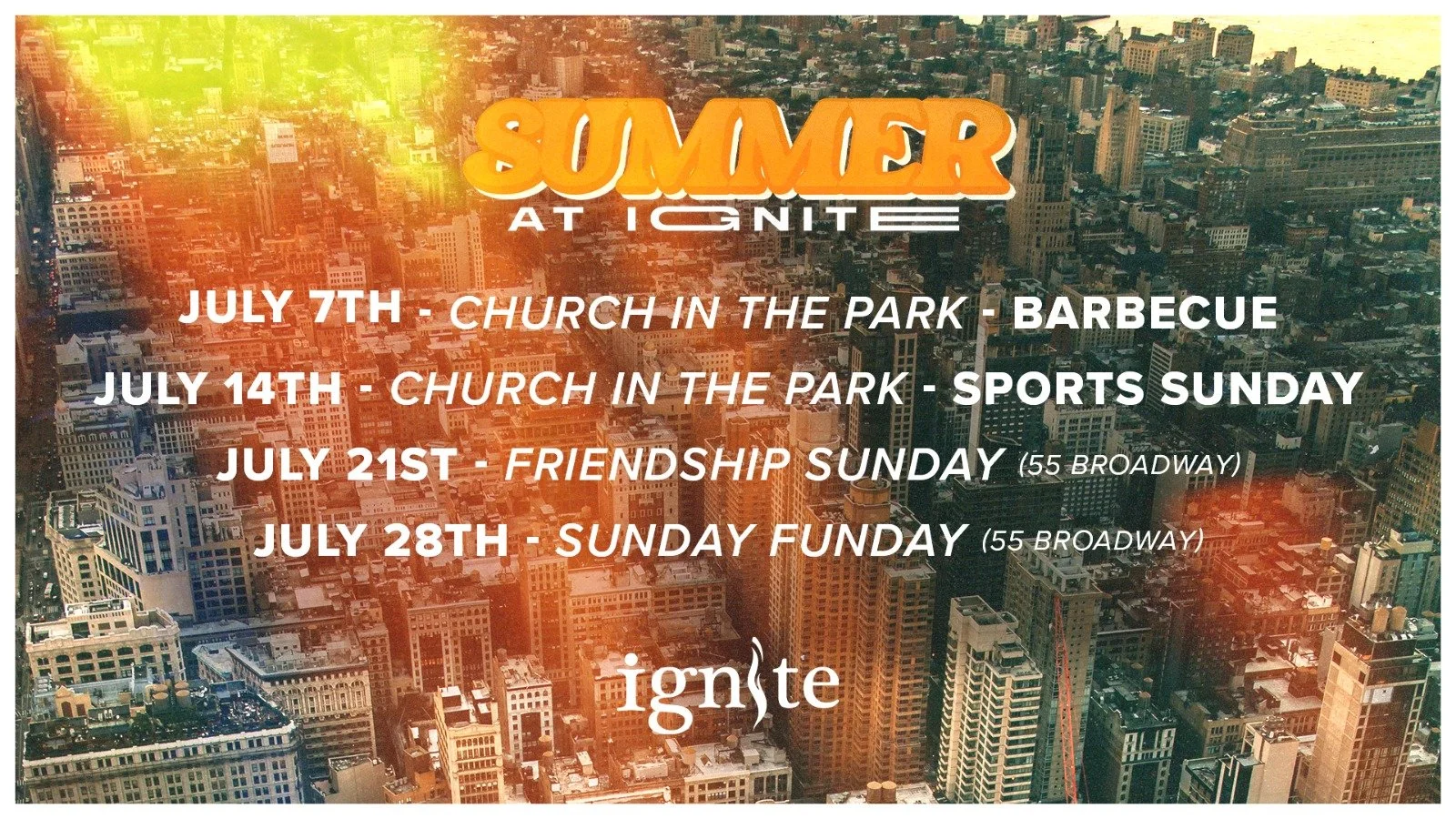 Announcements — Ignite Church NYC