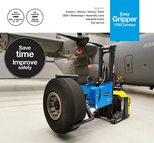 Tyre Handlers optimized for efficient and safe tyre handling