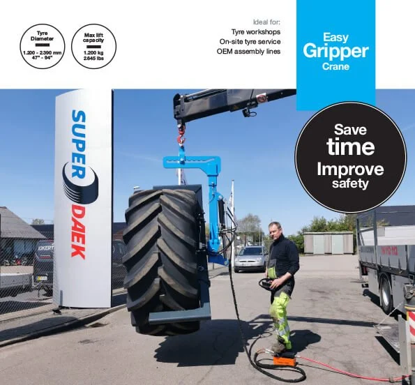 Tyre Handlers optimized for efficient and safe tyre handling