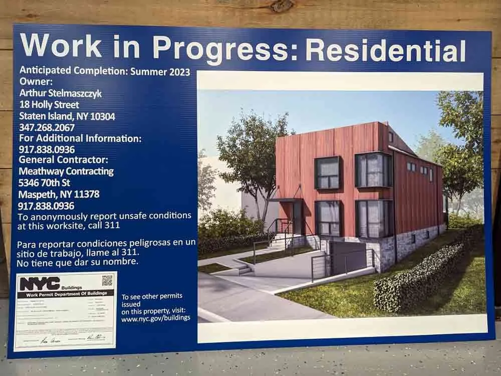 Construction Site Signs NYC | DOB Signs NYC | Contractor Signage NYC | Work In Progress Signs ...