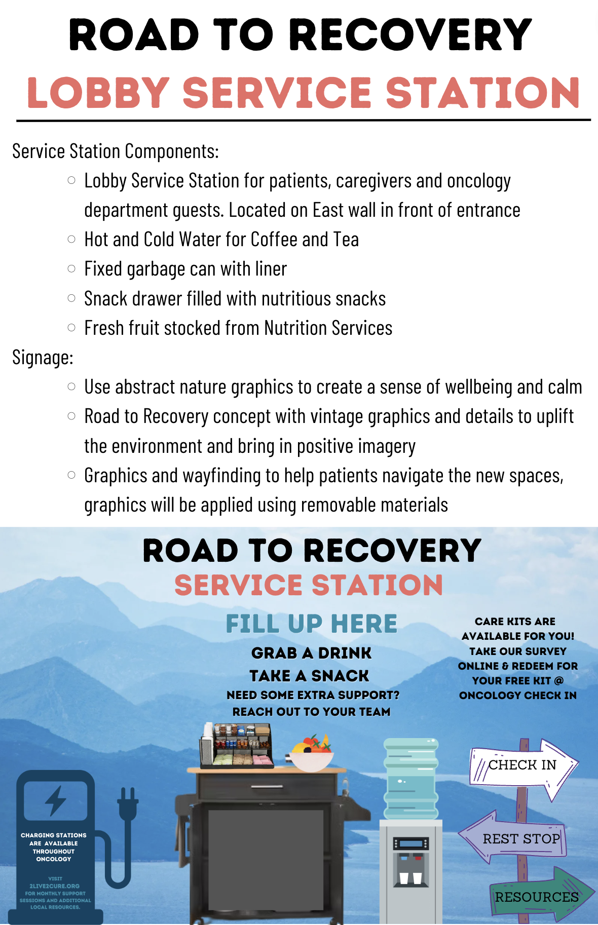 Road to Recovery Oncology Dept. Center — 2Live2Cure