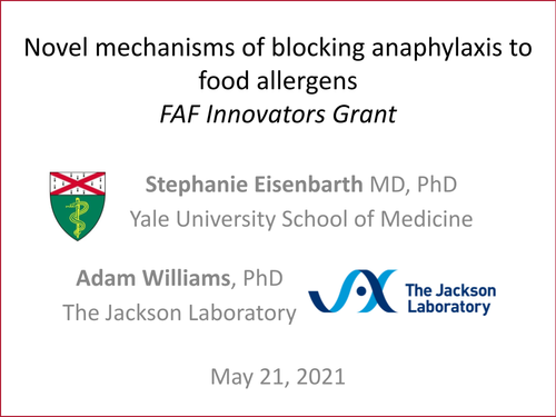 Novel Mechanisms of Blocking Anaphylaxis to Food Allergens — Food ...