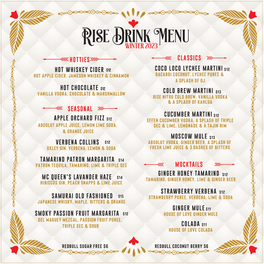 Menu — Rise