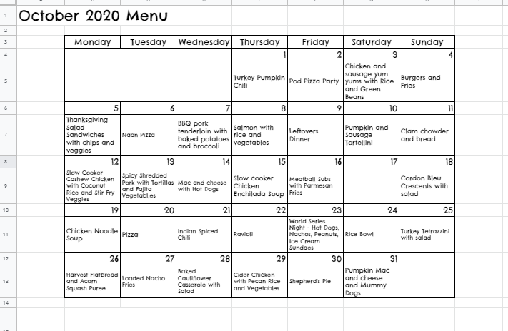 Meal Planning - How and Why I Do It — Campbell Comfort