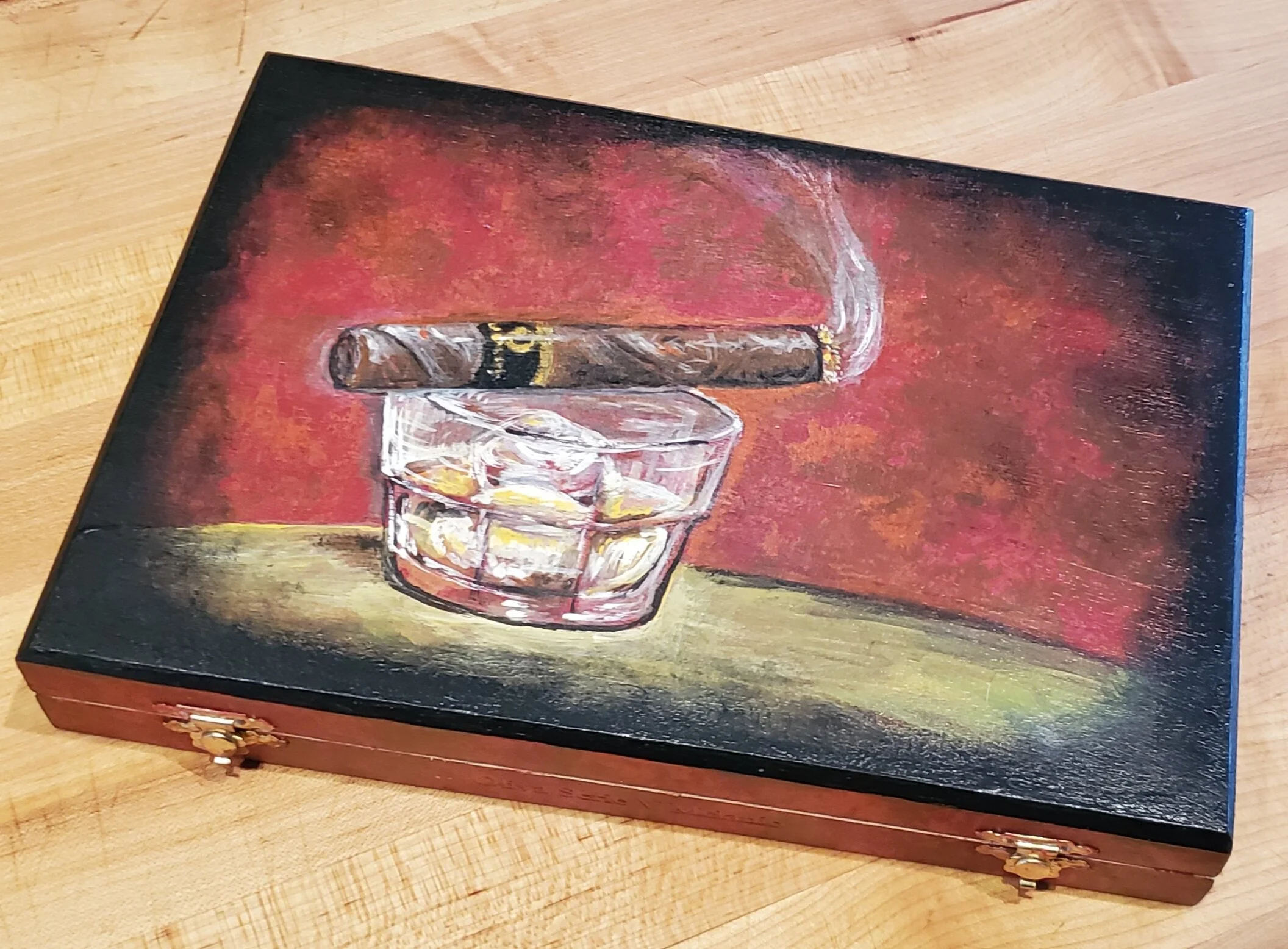 Hand-Painted Cigar Boxes — Essential Elements Creative