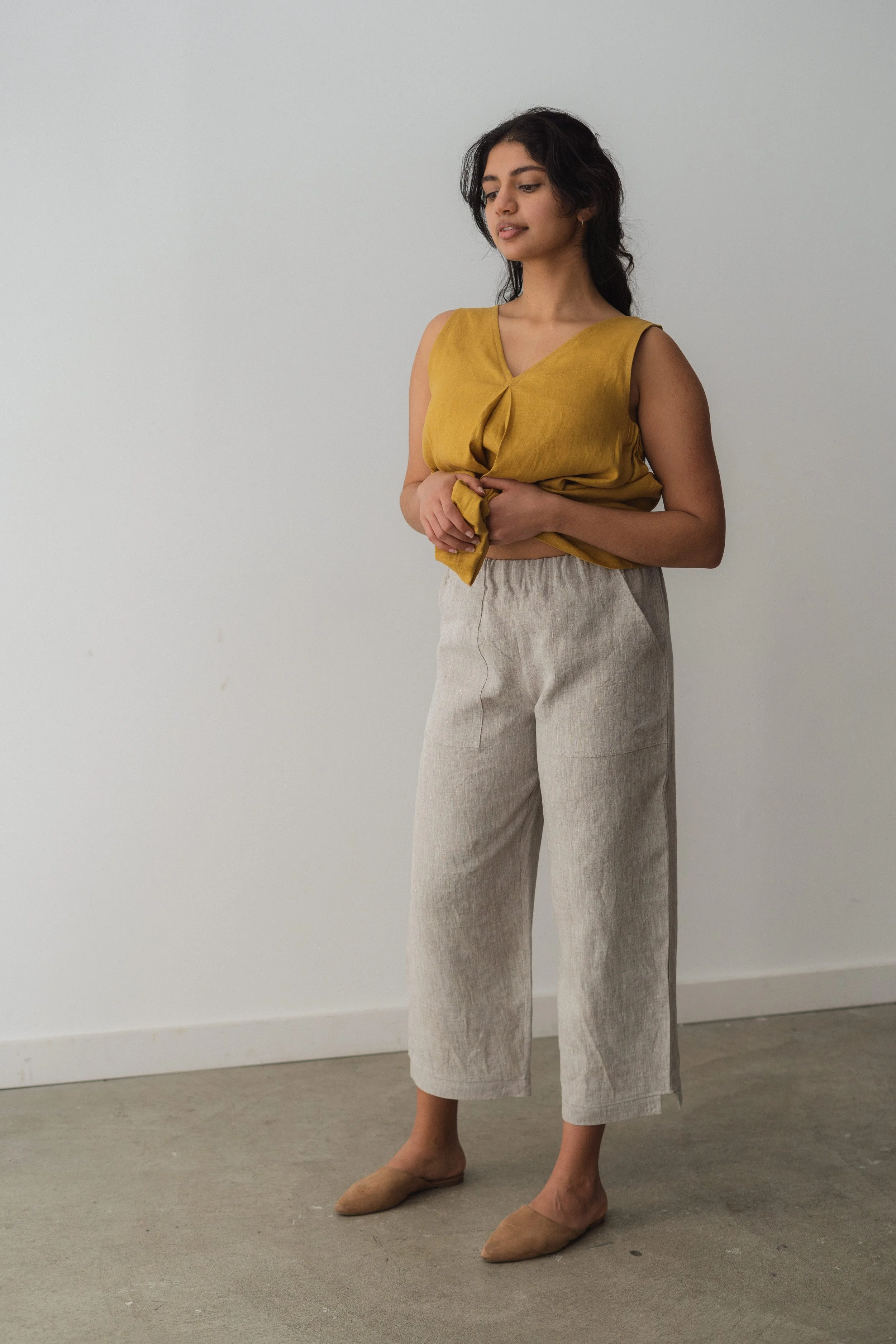 Linen Pants | Capri Pants | Linen Clothing Canada — Nomi Designs