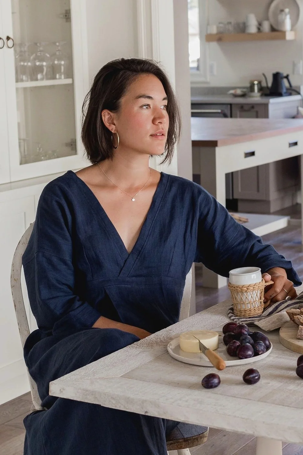 Roz Sleeveless Linen Midi Dress | Made in Canada — Nomi Designs