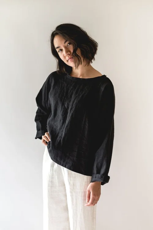 Linen Shirt | Robyn Shirt | Linen Clothing — Nomi Designs