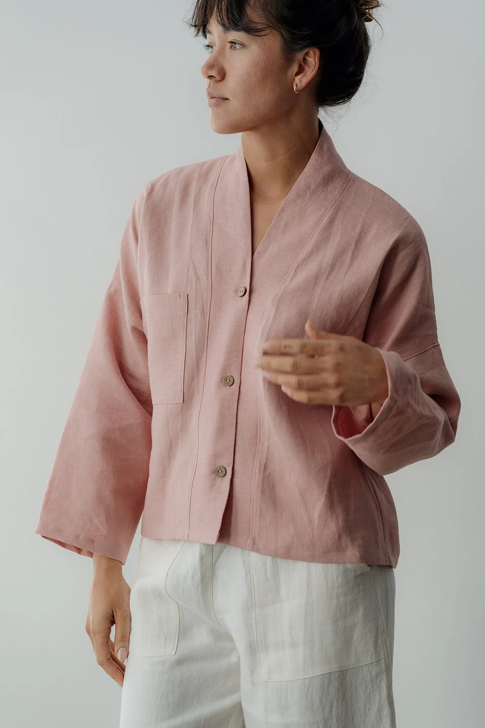Robyn Women's Linen Button-Up Shirt | Made in Canada — Nomi Designs