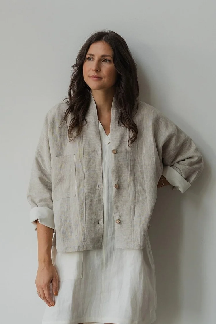 Robyn Women's Linen Button-Up Shirt | Made in Canada — Nomi Designs