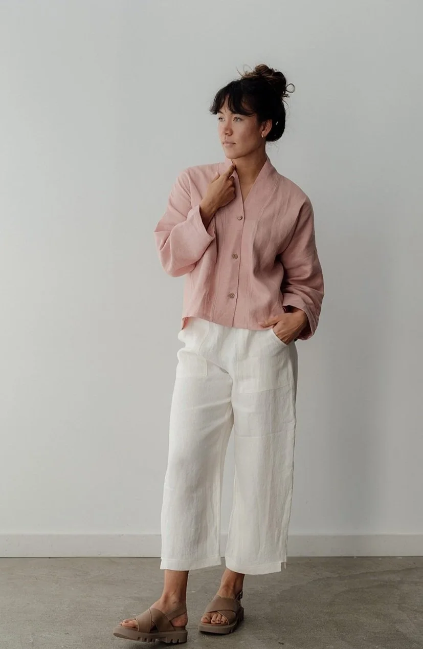 Robyn Women's Linen Button-Up Shirt | Made in Canada — Nomi Designs