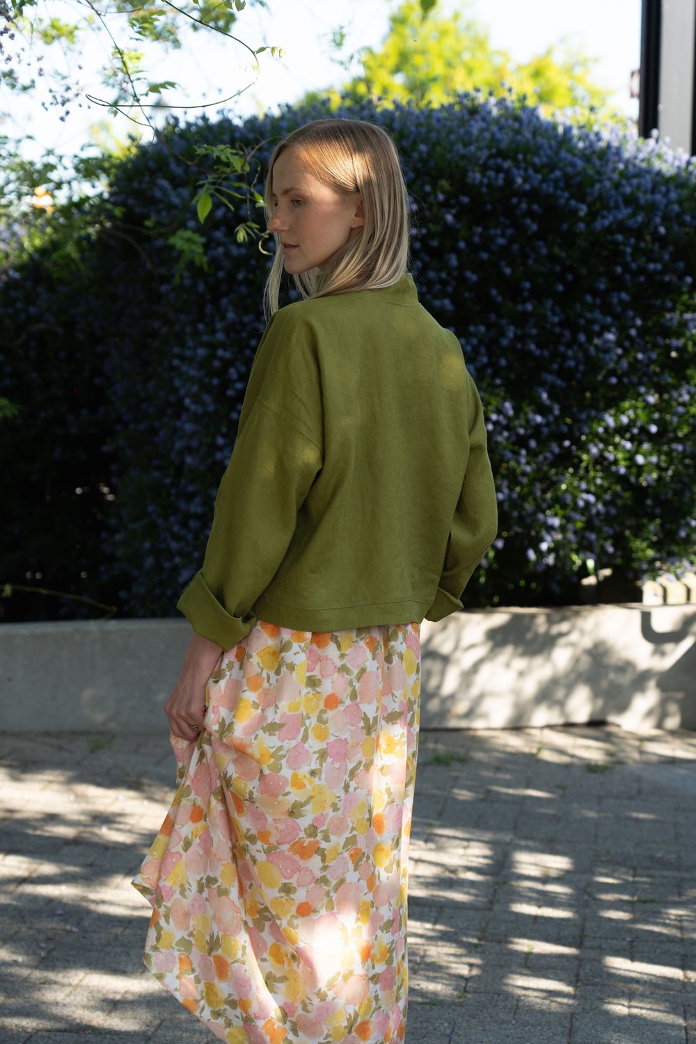 Ann Cropped Linen Jacket for Women | Made in Canada — Nomi Designs