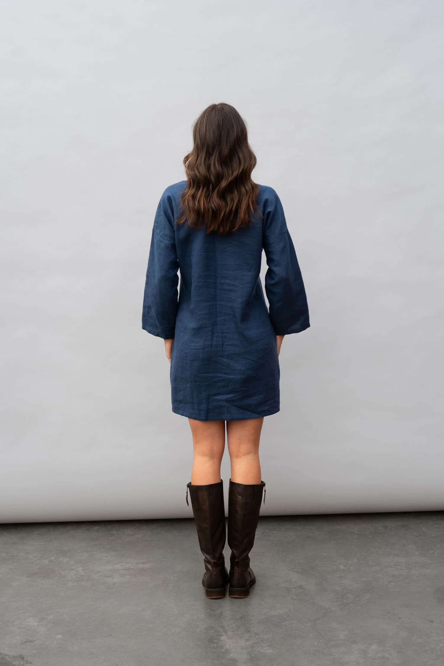 Nicole Maxi Linen Dress with Short Sleeves | Made in Canada — Nomi Designs