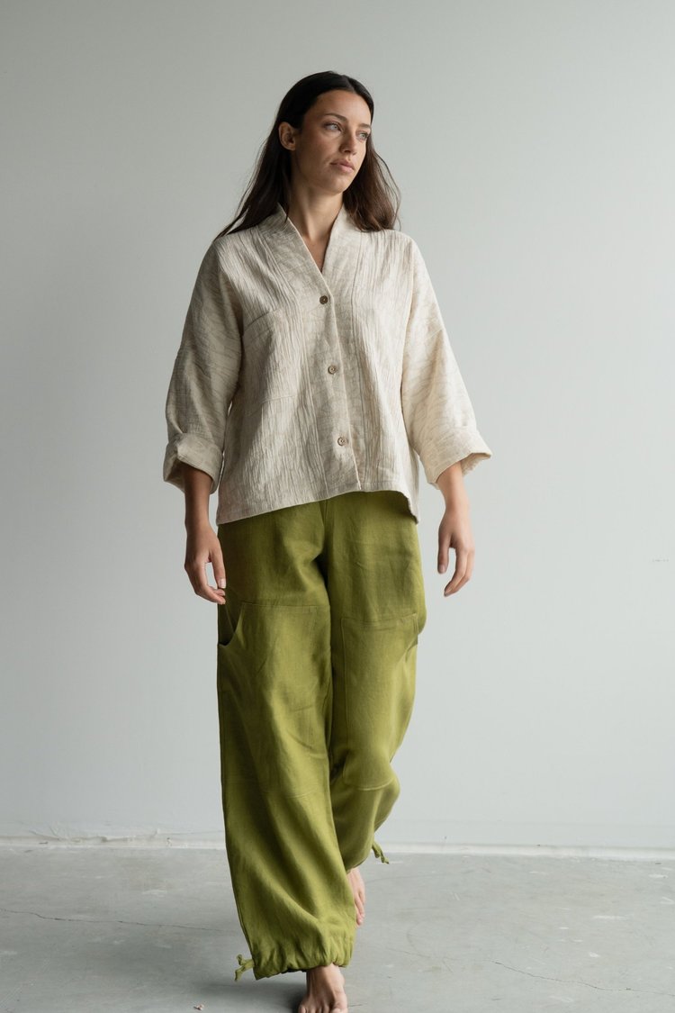 Robyn Women's Linen Button-Up Shirt | Made in Canada — Nomi Designs