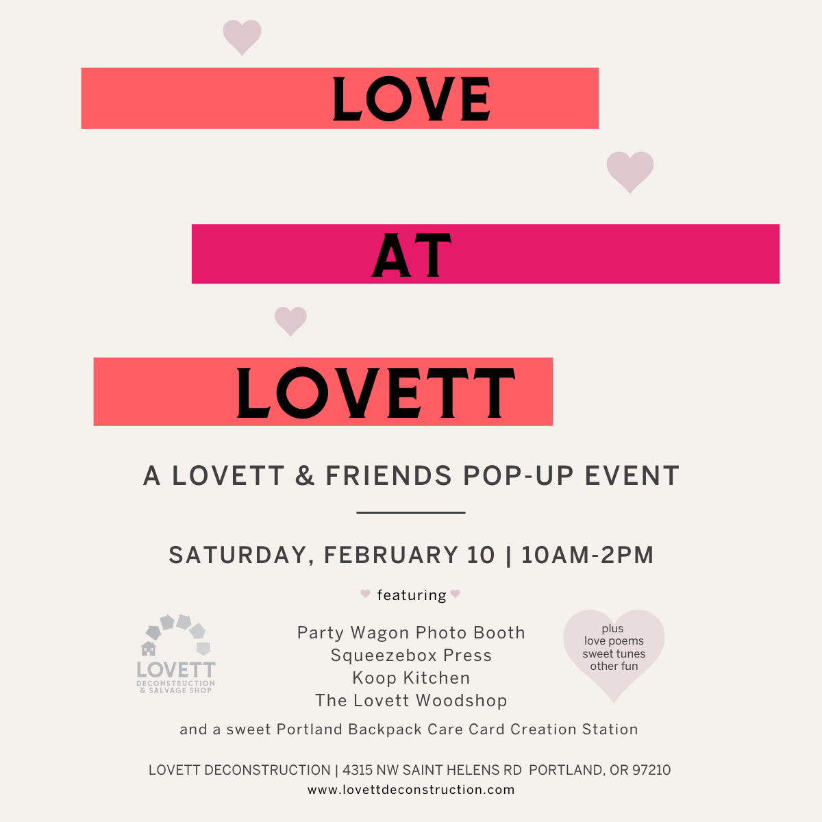Lovett Events — Lovett Deconstruction