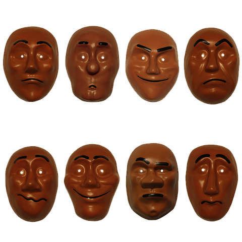 Trestle Intermediate Mask Set (Mixture of Tones) — Trestle Theatre Co.