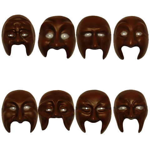 Trestle Half Mask Set — Trestle Theatre Co.