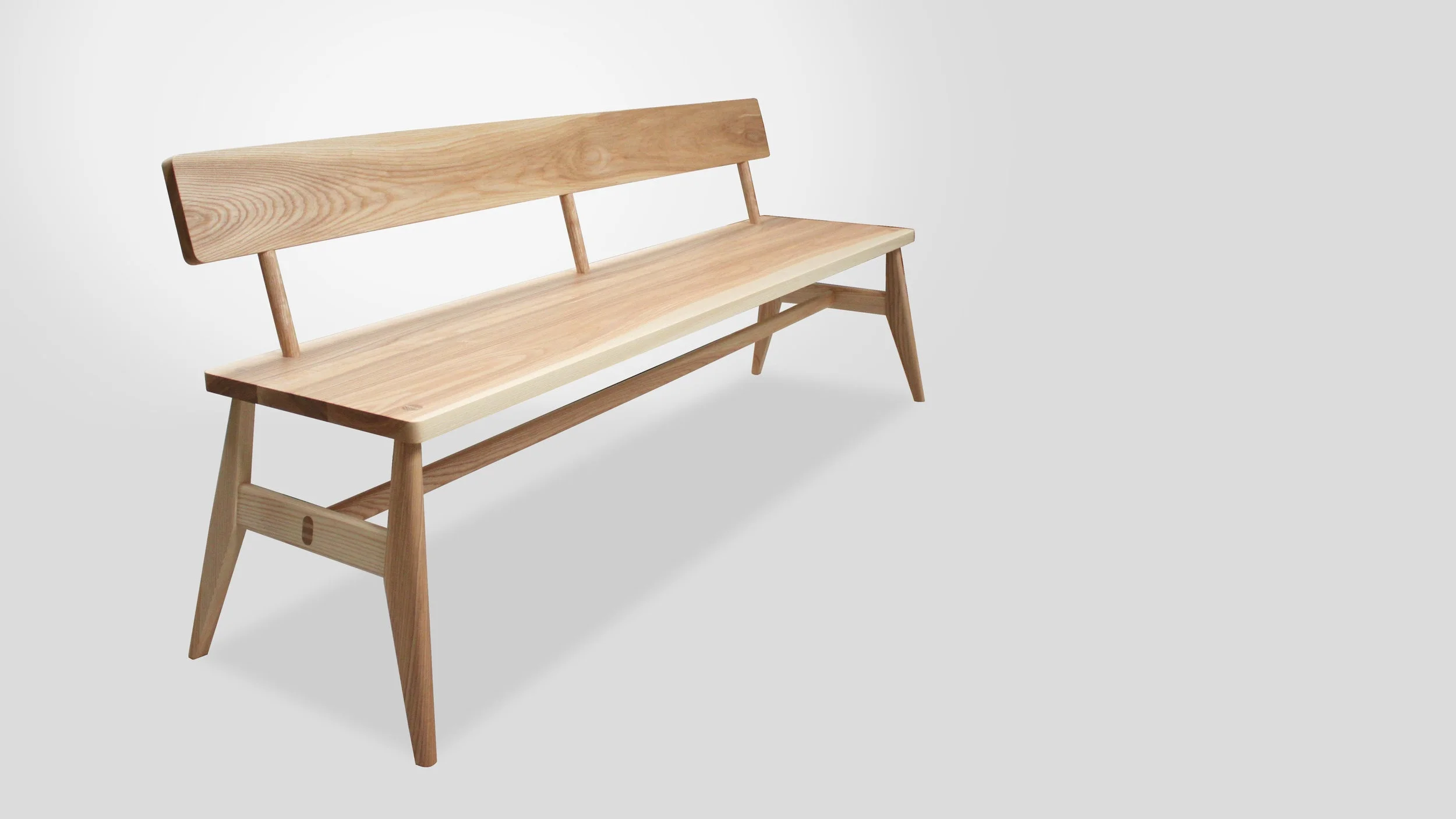 Wooden Dining Bench with Back rest — Jacob Pugh