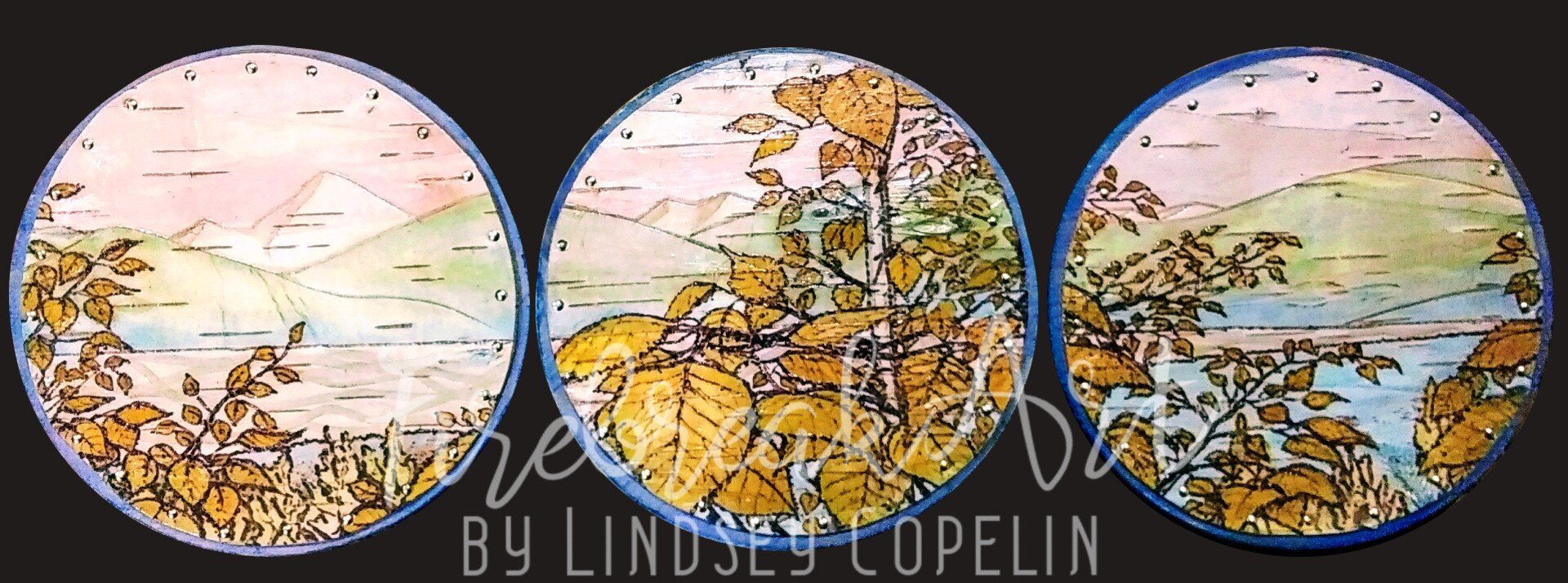 Burned Bark- Pyrography and Watercolor on Birch Bark — Firebreak Art