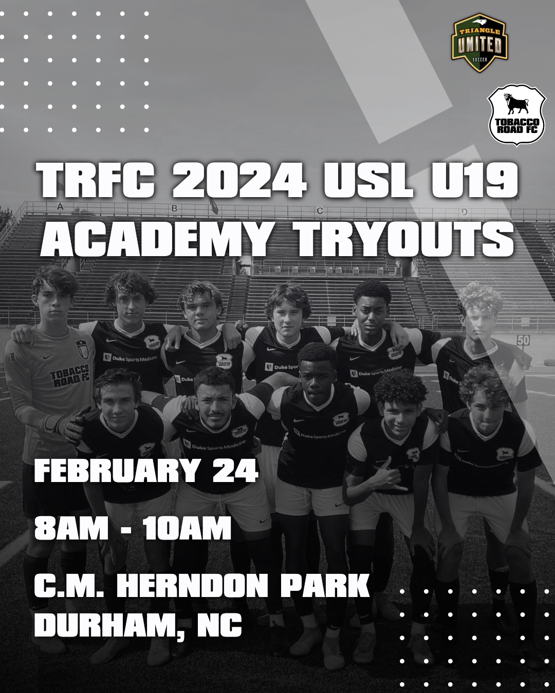 Tobacco Road FC - 2024 Open Tryouts