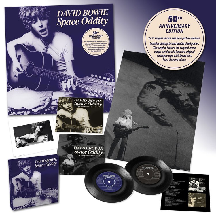 Space Oddity 50th anniversary 2 x 7" vinyl box with TV remixes — David ...