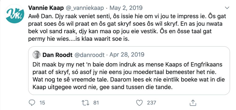 Vannie Kaap se memes en die politiek van die alledaagse