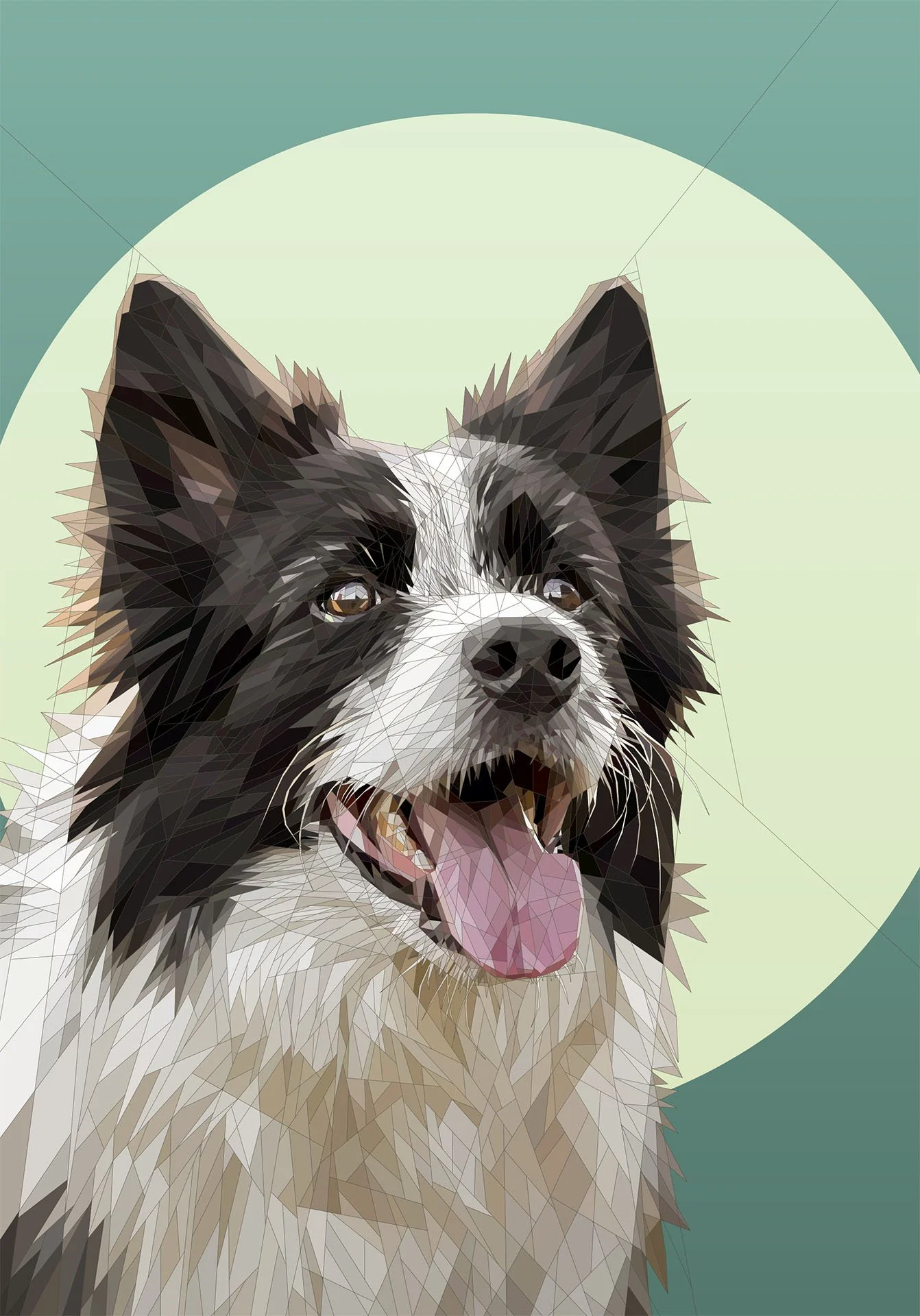 The Border Collie - The Shepherd of Sheep. Art print on 350gsm Mohawk ...